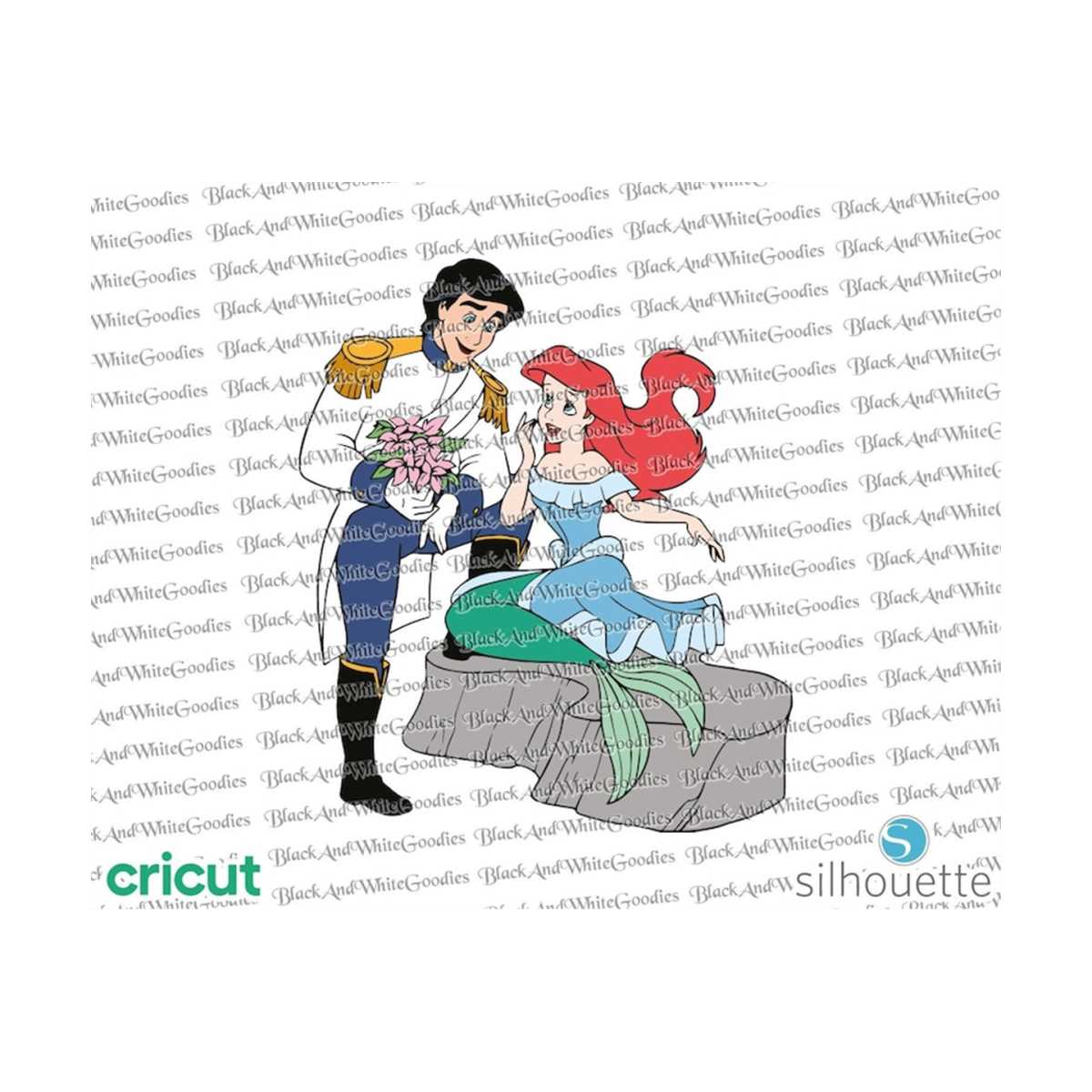 Ariel and Eric svg, layered svg, cricut, cut file, cutting f | Inspire ...