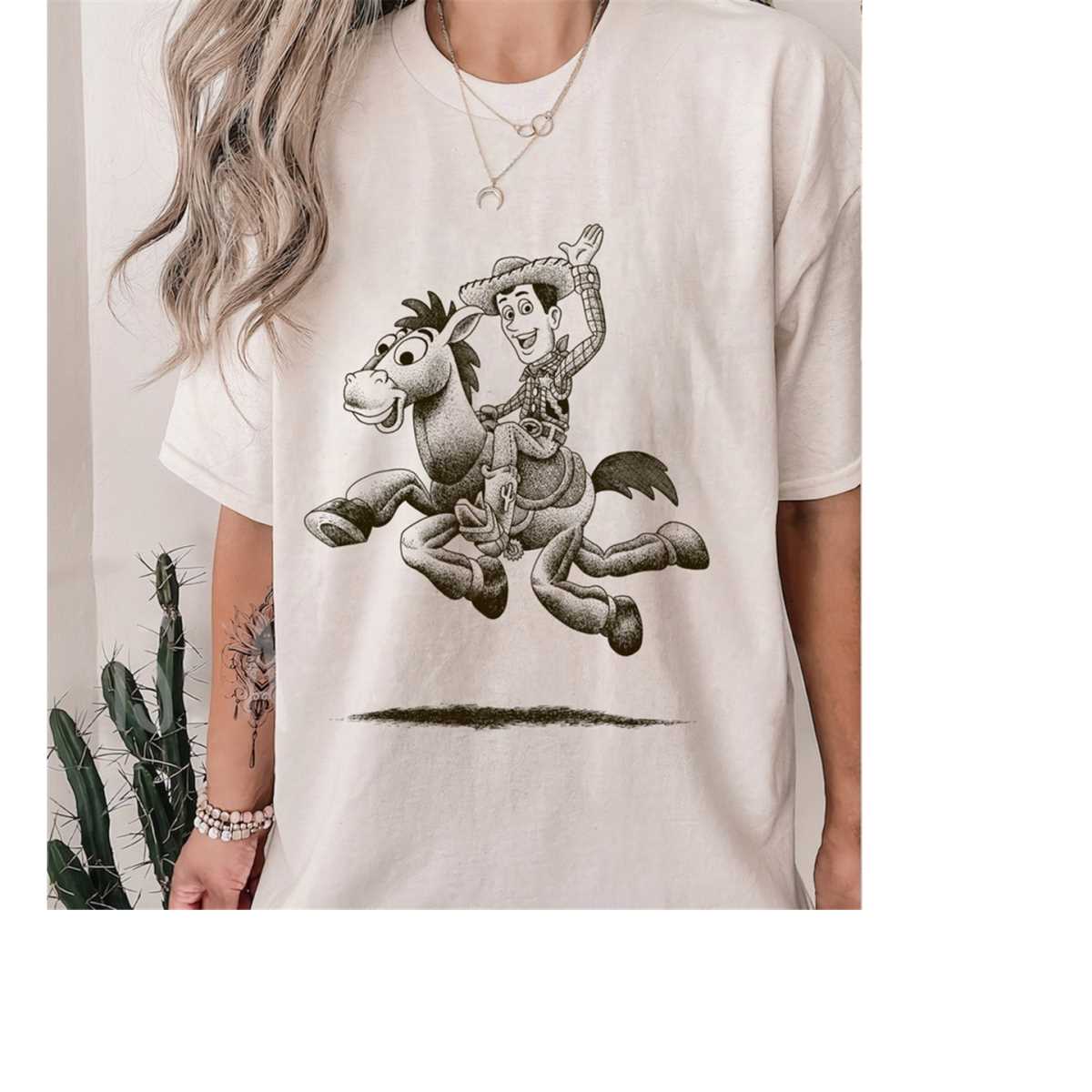 Disney Pixar Toy Story Woody Bullseye Sketch Graphic T-Shirt | Inspire ...