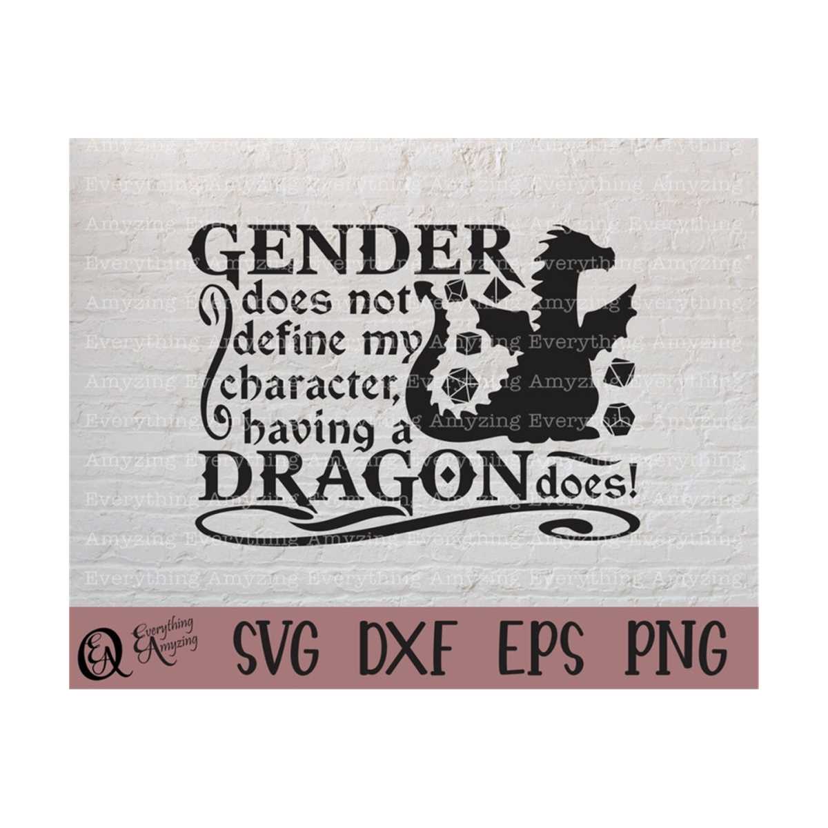 Gender and Dragon svg, Dungeons and Dragons svg, DnD svg, Di | Inspire ...