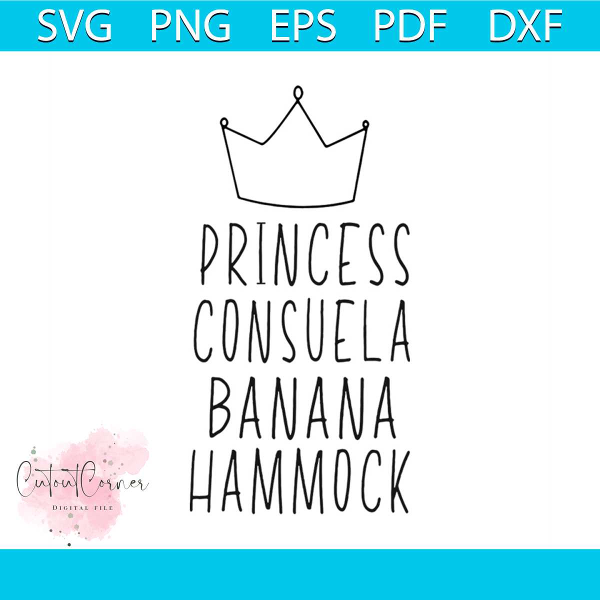Friends TV Show Princess Consuela Banana Hammock Svg | Inspire Uplift