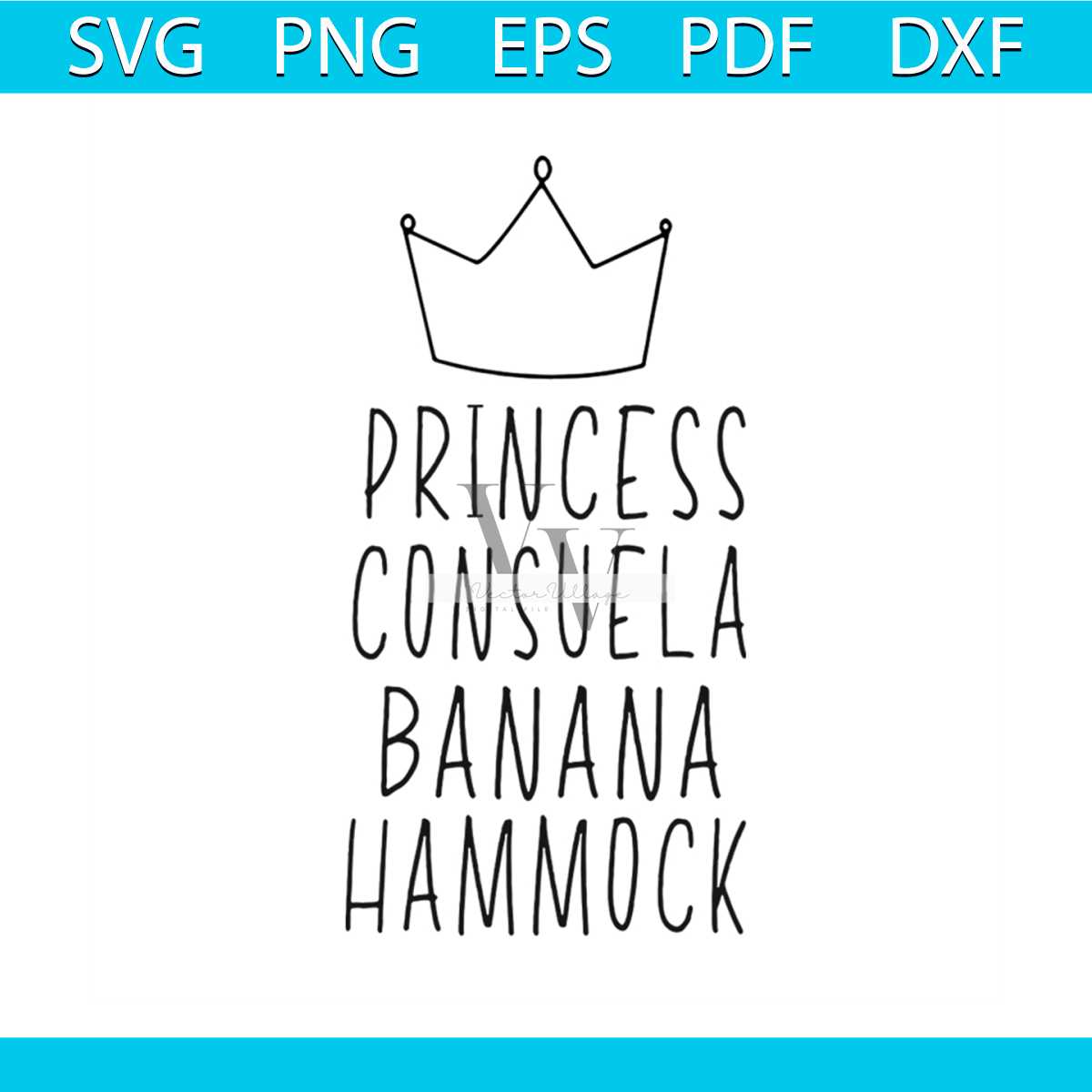 Friends TV Show Princess Consuela Banana Hammock Svg | Inspire Uplift