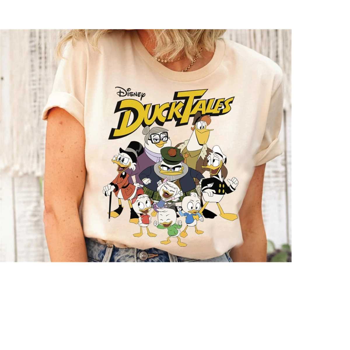 Disney DuckTales Group Shot Logo T-Shirt, Scrooge McDuck, Hu | Inspire ...
