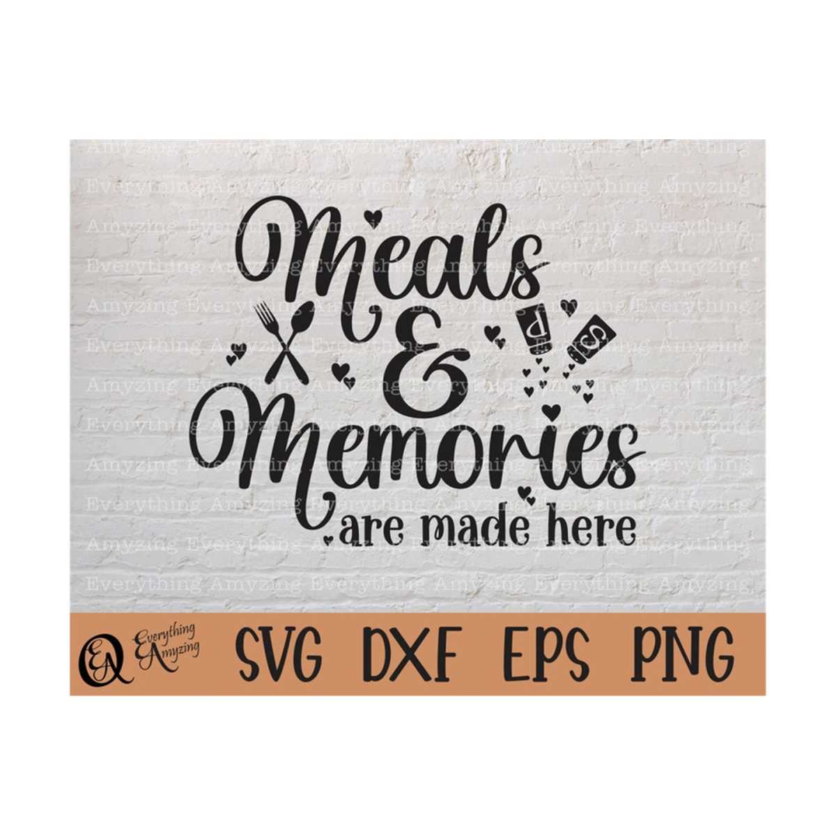 Meals and Memories svg, Kitchen svg, Baking svg, Cooking svg | Inspire ...