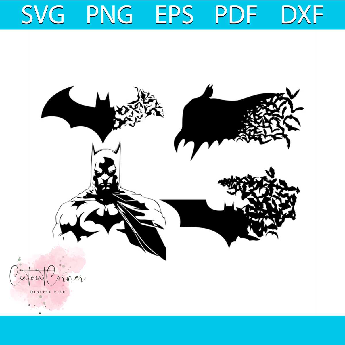 4 Designs Batman Superhero Save The World Bundle Svg | Inspire Uplift