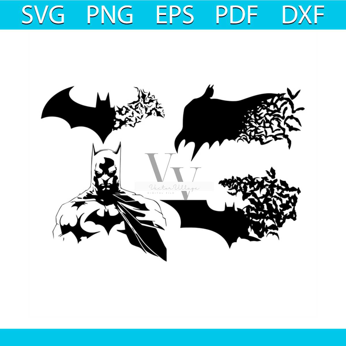 4 Designs Batman Superhero Save The World Bundle Svg | Inspire Uplift