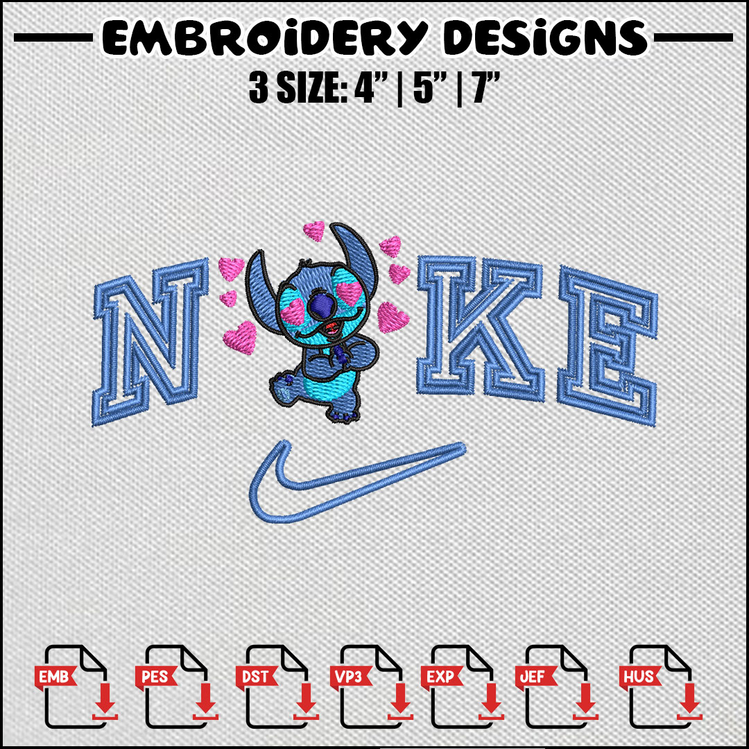Nike stitch love embroidery design, Stitch embroidery, Nike | Inspire ...