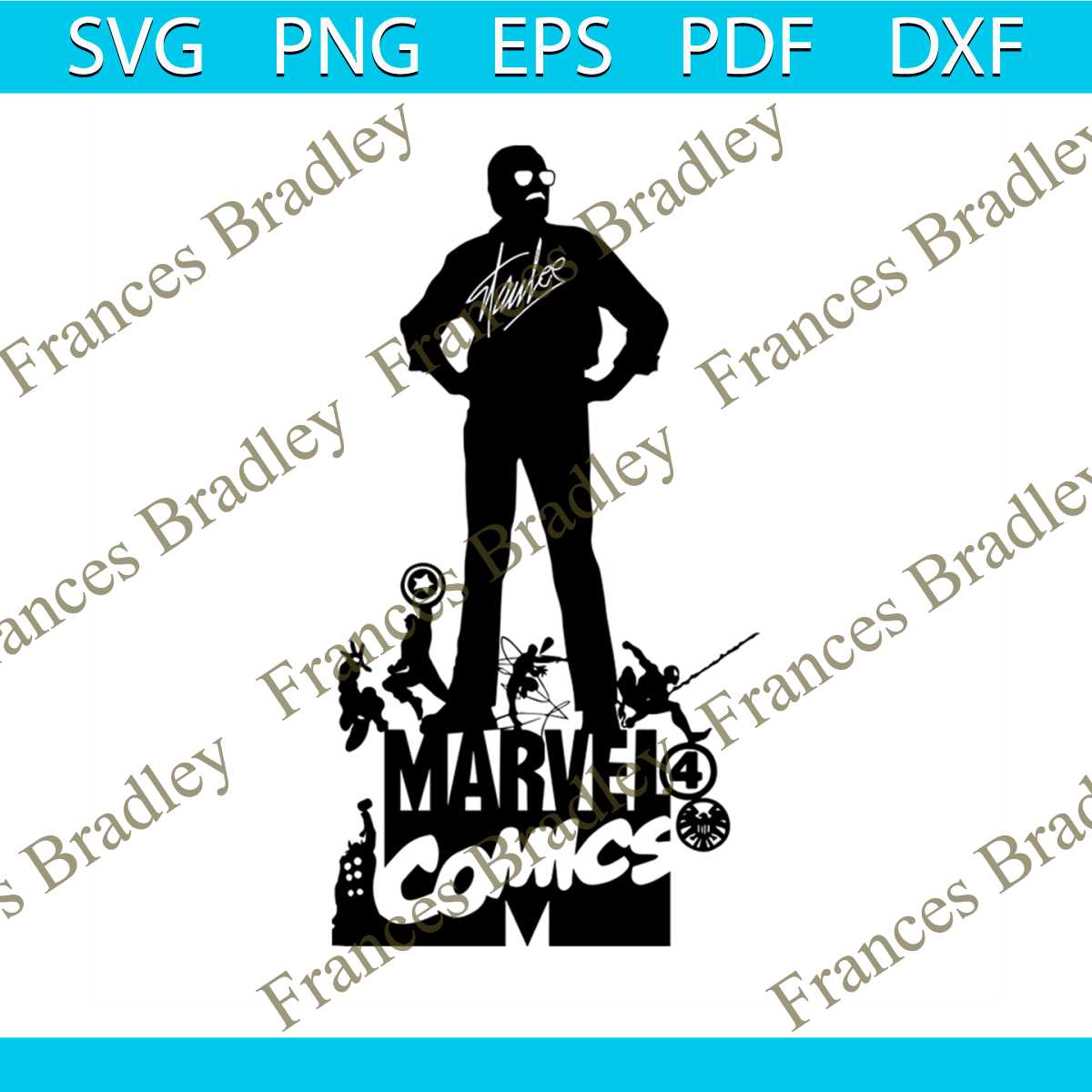 Stan Lee Stanley Martin Lieber Famous Writer TV Show Svg | Inspire Uplift