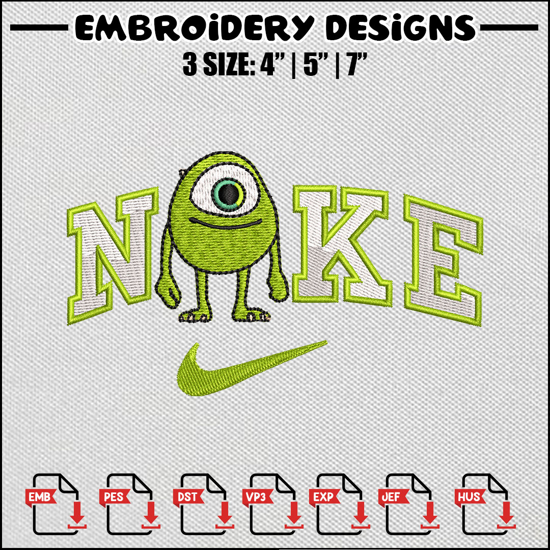 Mike swoosh embroidery design, Disney embroidery, Nike desig | Inspire ...