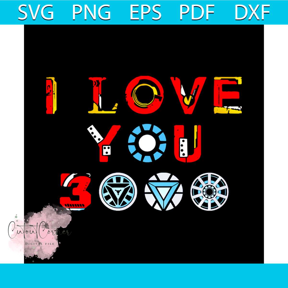 I Love You 3000 Avengers Endgame Iron Man TV Show Svg | Inspire Uplift