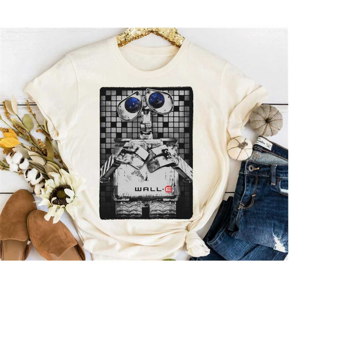 Disney Pixar Wall-E Tile Portrait Graphic T-Shirt,Wall-E and | Inspire ...
