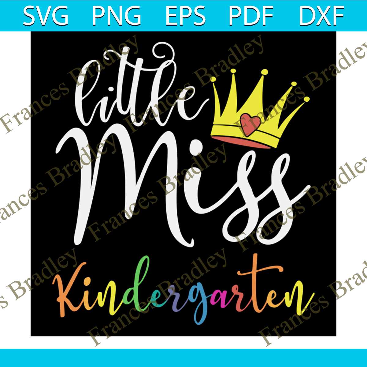 Little Miss Kindergarten Svg, Back to School Svg, Miss Svg, | Inspire ...