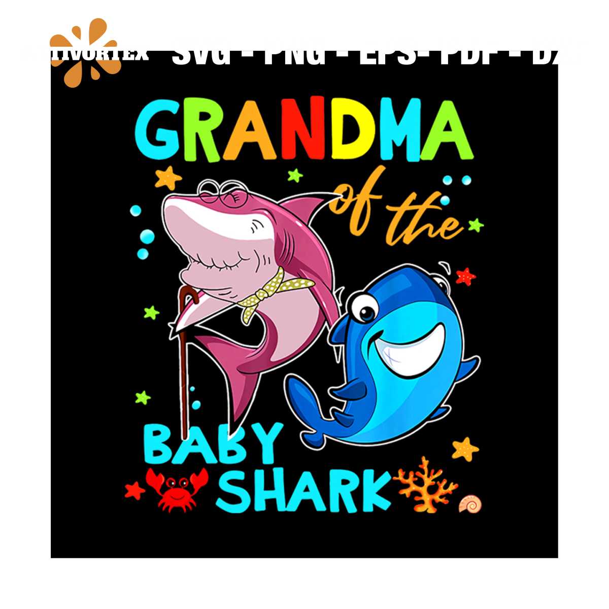 Grandma Of The Baby Shark Svg, Birthday Grandma Shark svg, C | Inspire ...