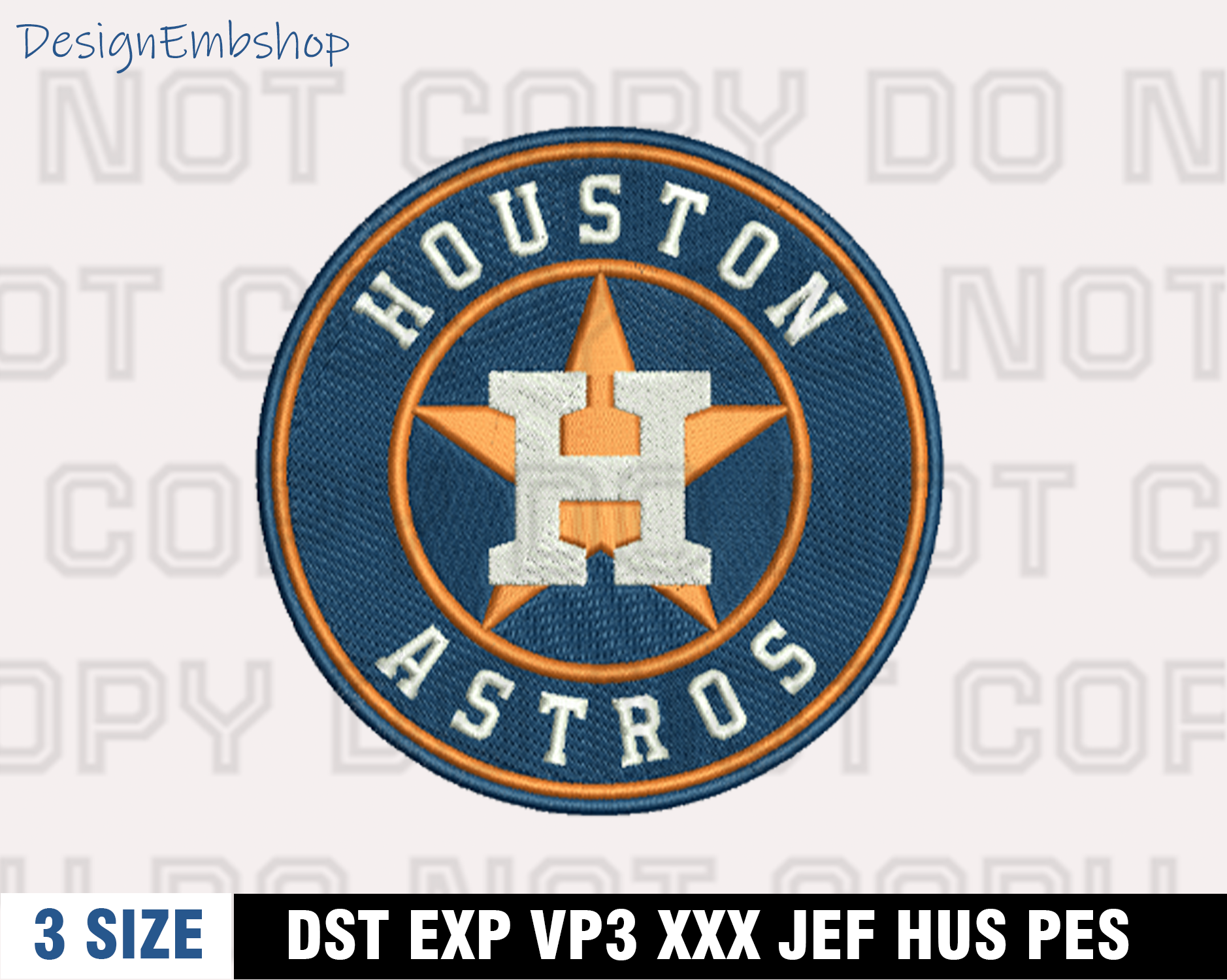 Houston Astros, MLB Logo Embroidery Files, Machine Embroider | Inspire ...