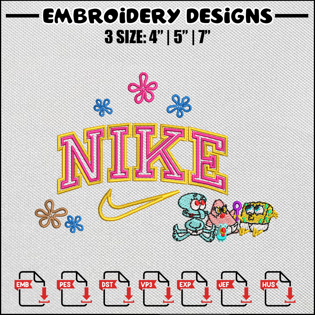 Nike spongebob embroidery design, Nike embroidery, Nike desi - Inspire ...
