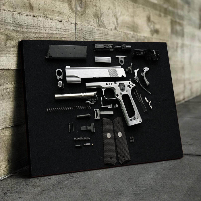 Disassembled Gun Canvas Wall Art Gun Canvas Print Glock Canv | Inspire ...