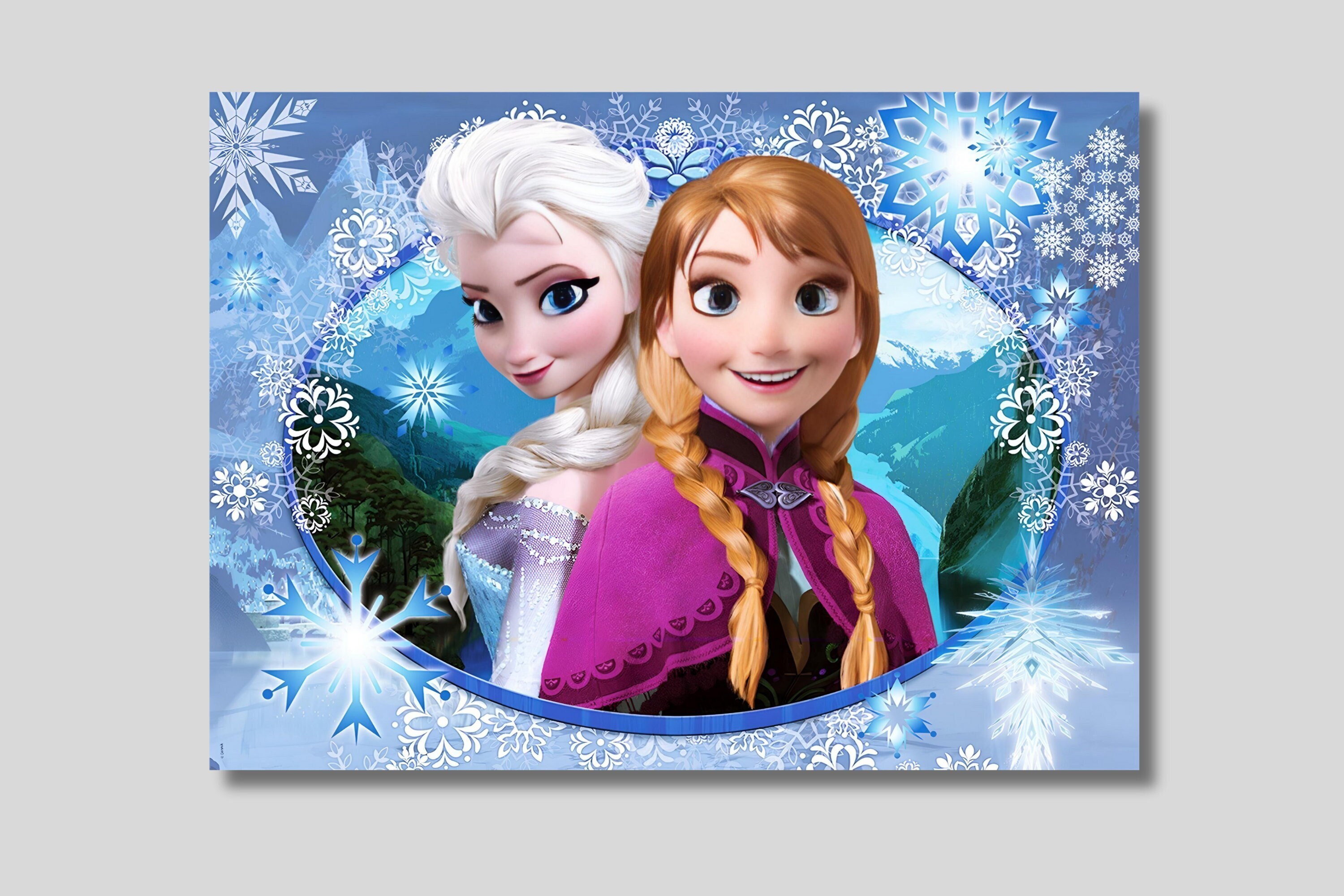 Frozen Canvas Wall Art, Elsa and Anna Poster, Embrace the Po | Inspire ...