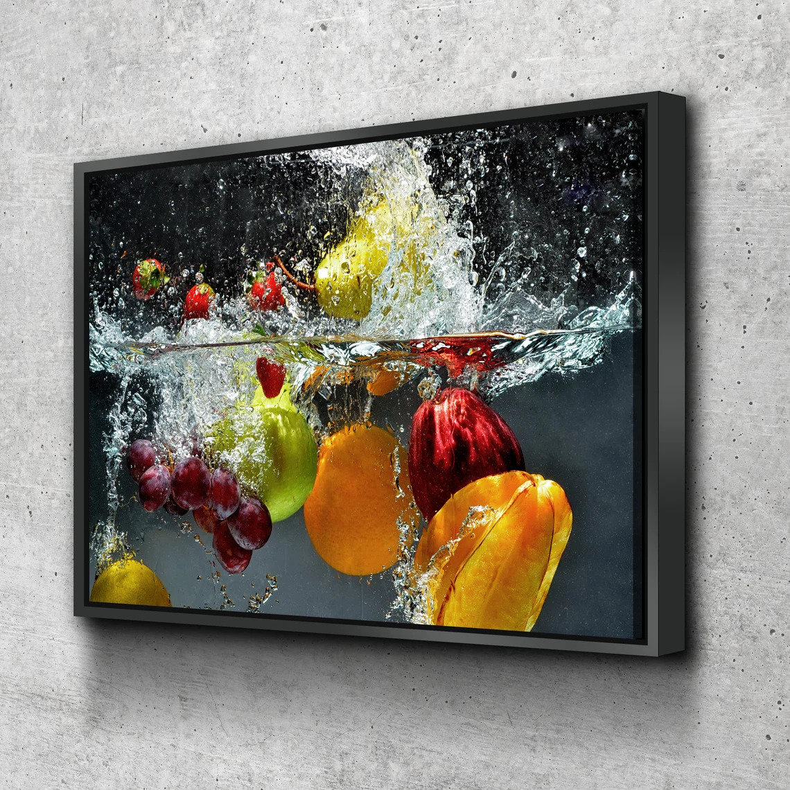Fruit Splash Canvas Kitchen Wall Art Kitchen Canvas Wall Ar | Inspire ...