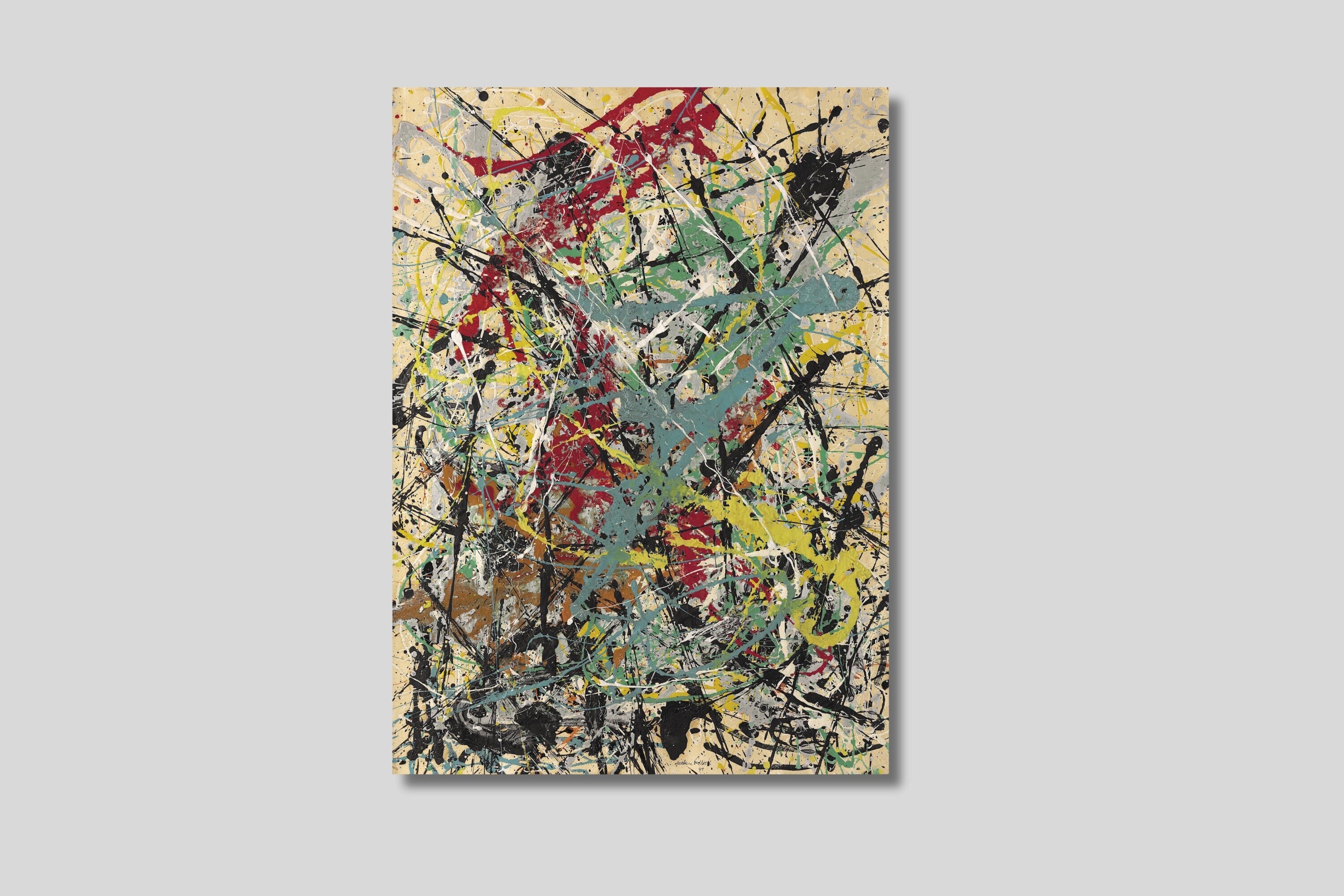 Jackson Pollock Wall Art, Large Abstract Painting, Drip Tech | Inspire ...