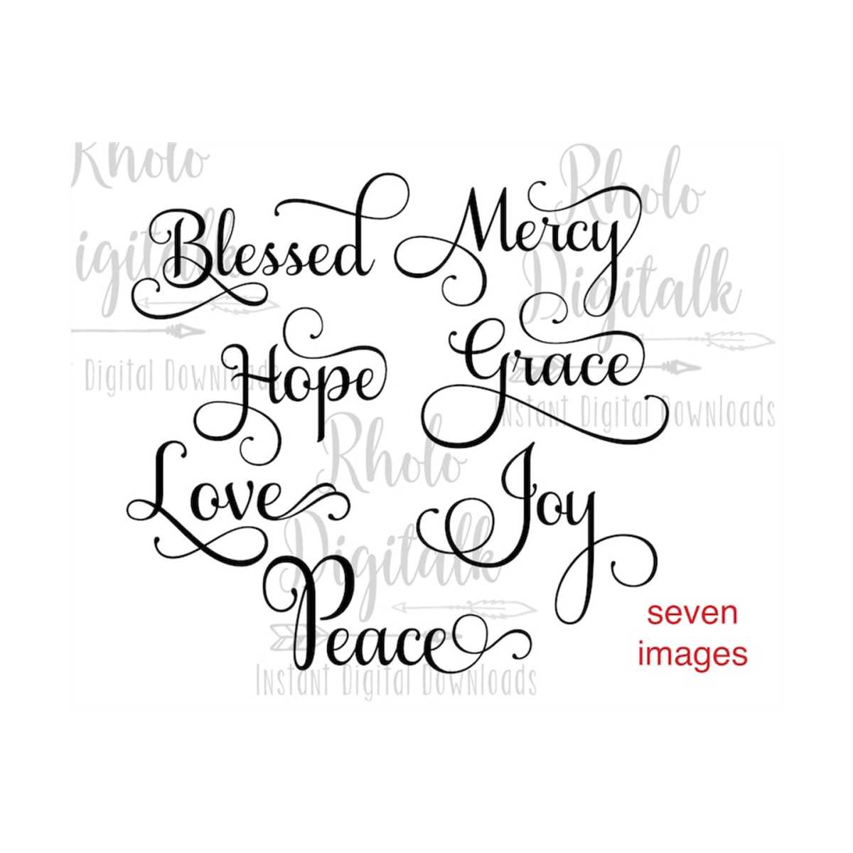 Joy, mercy, love, blessed, grace,peace,hope-Instant Digital | Inspire ...