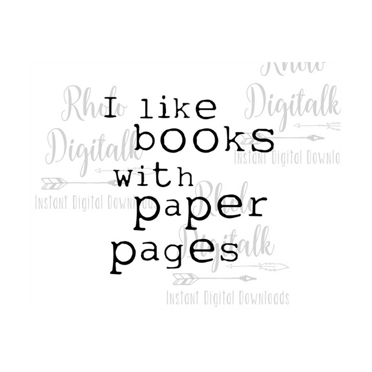 I like books with paper pages svg-Instant Digital Download | Inspire Uplift