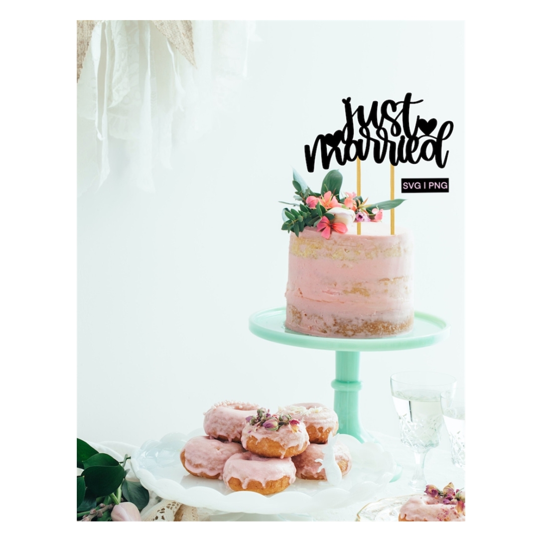 Just married cake topper svg, wedding cake topper svg, mr an - Inspire ...