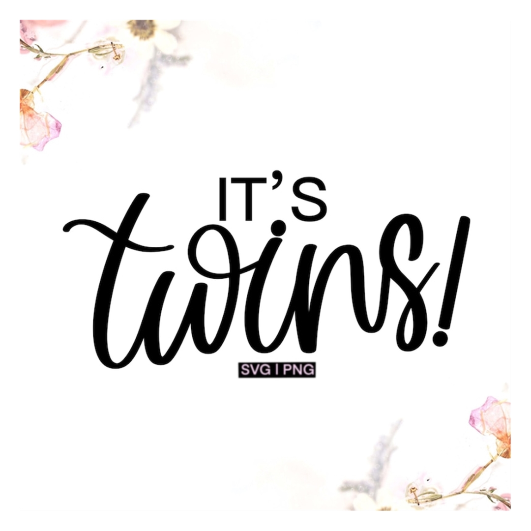 Its Twins Svg Pregnancy Announcement Svg Gender Reveal Sv Inspire