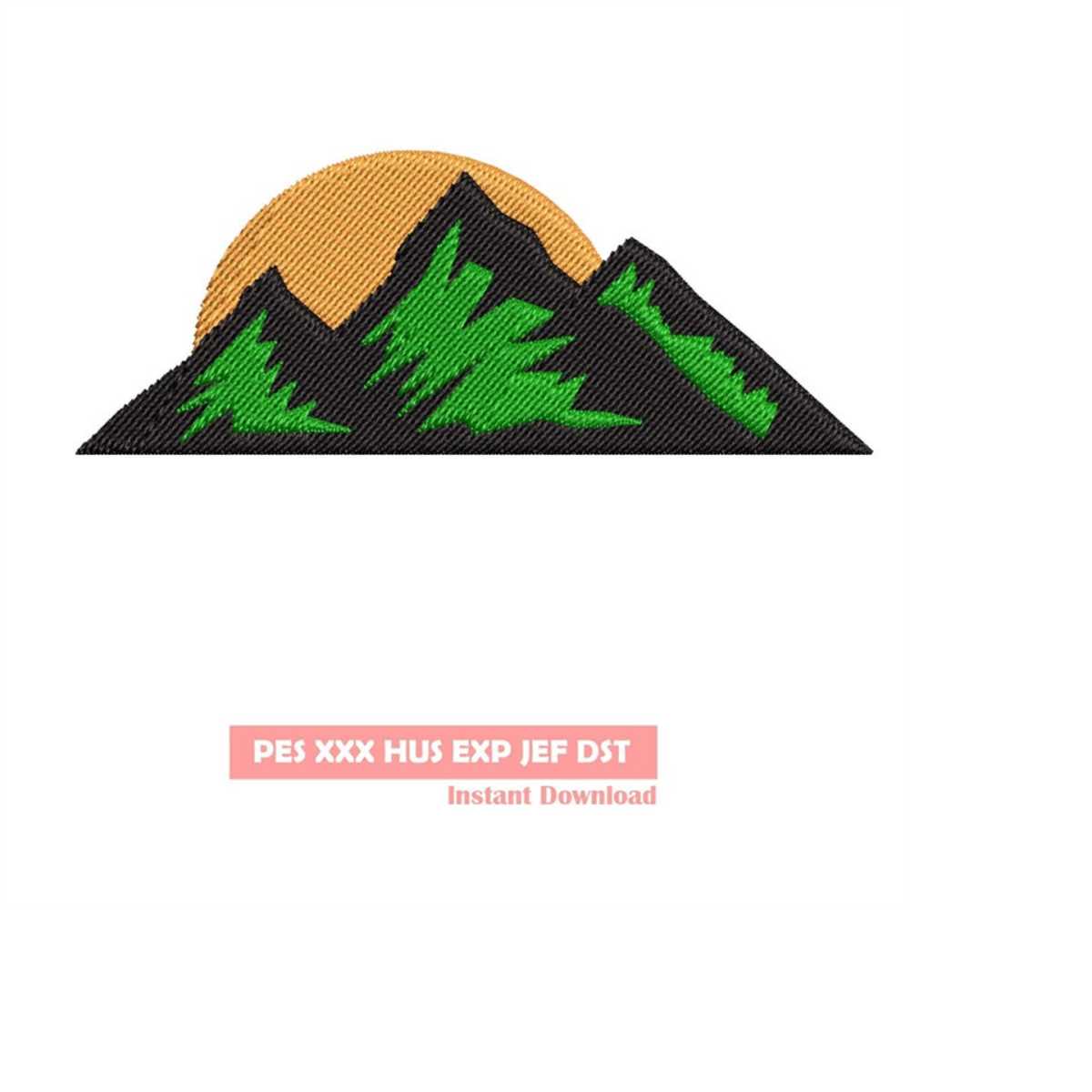 Mountain Shapes embroidery design, Embroidery file, Machine | Inspire ...