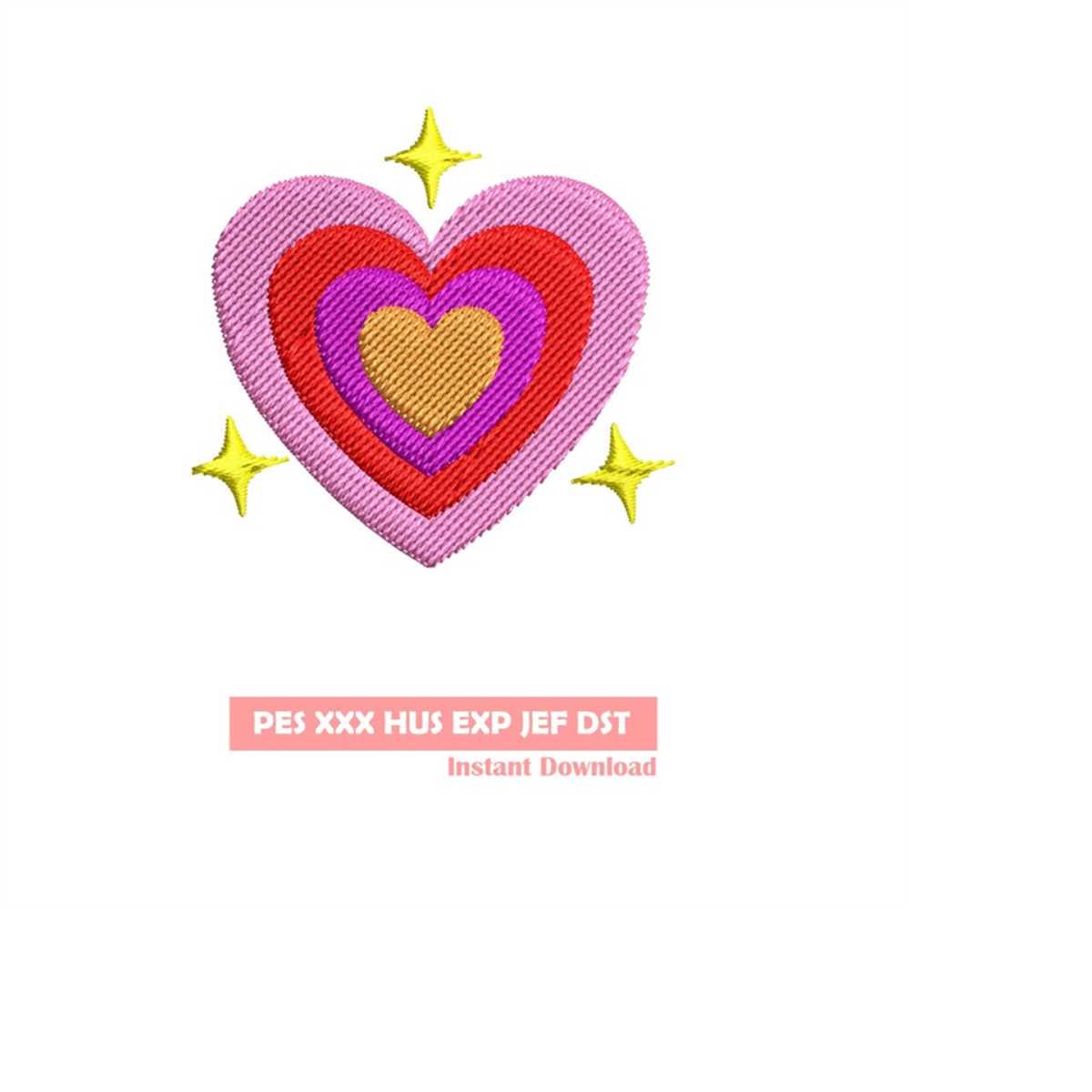 Heart Embroidery design, Embroidery file, Machine Embroidery | Inspire ...
