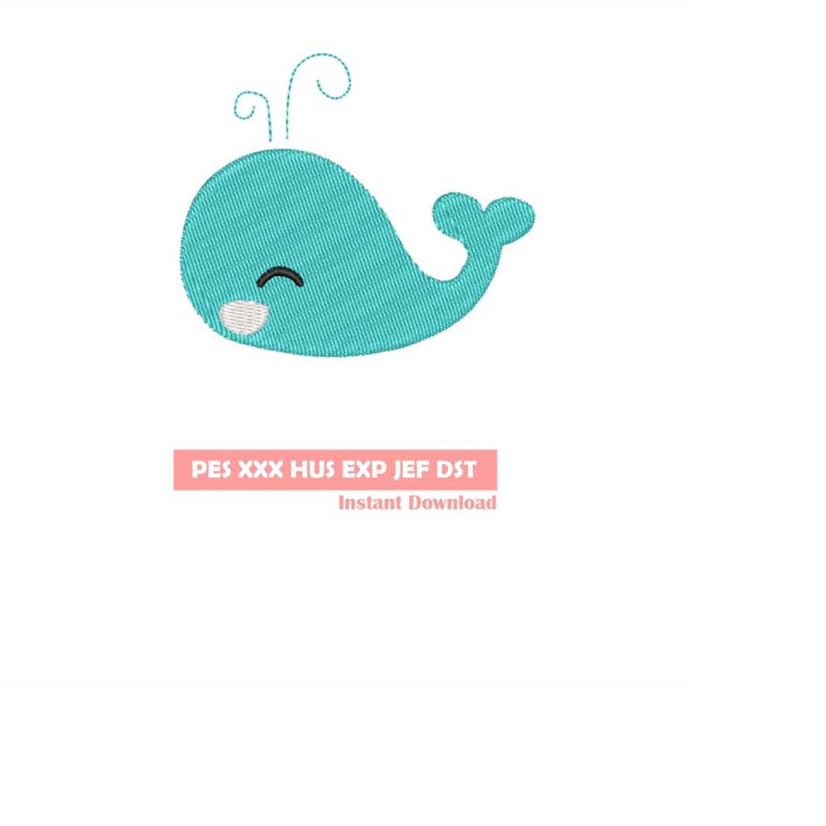 Whale embroidery design, Embroidery file, Machine Embroidery | Inspire ...