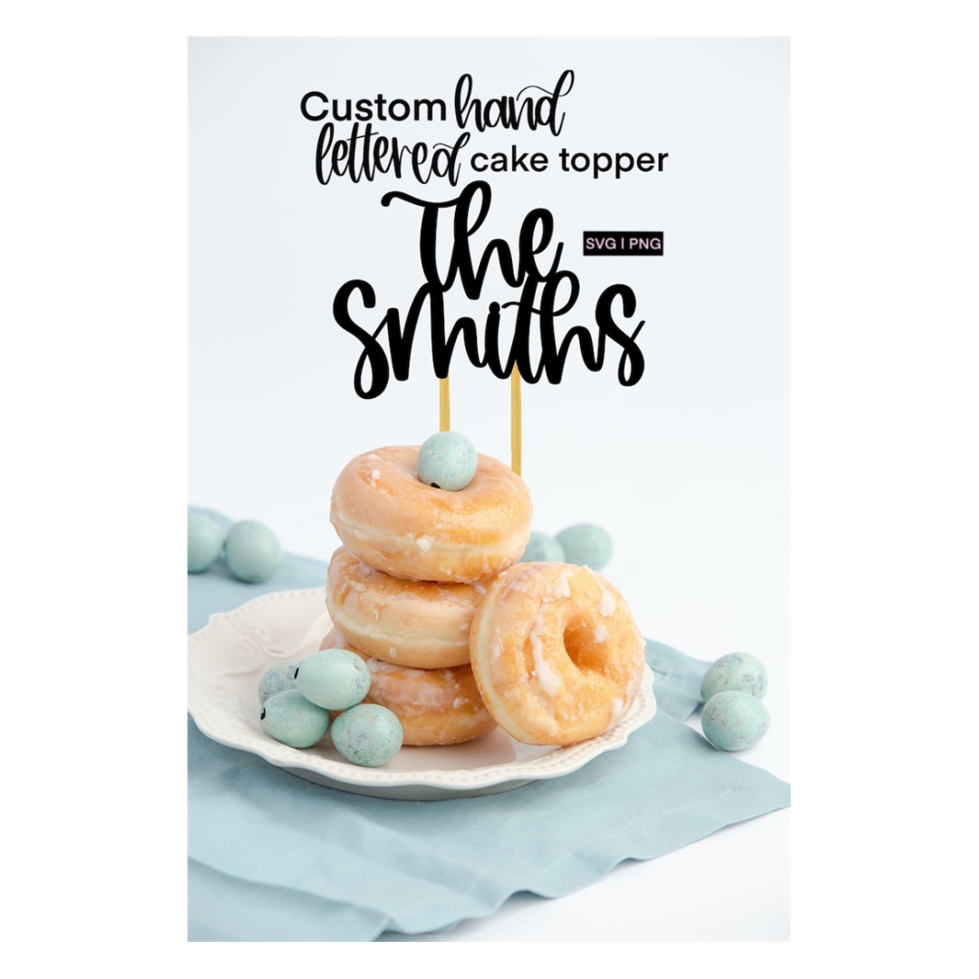 Custom wedding cake topper svg, custom last name wedding cak | Inspire ...