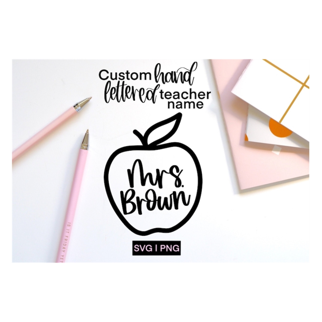 Custom teacher name svg, apple name svg, personalized svg, c | Inspire ...