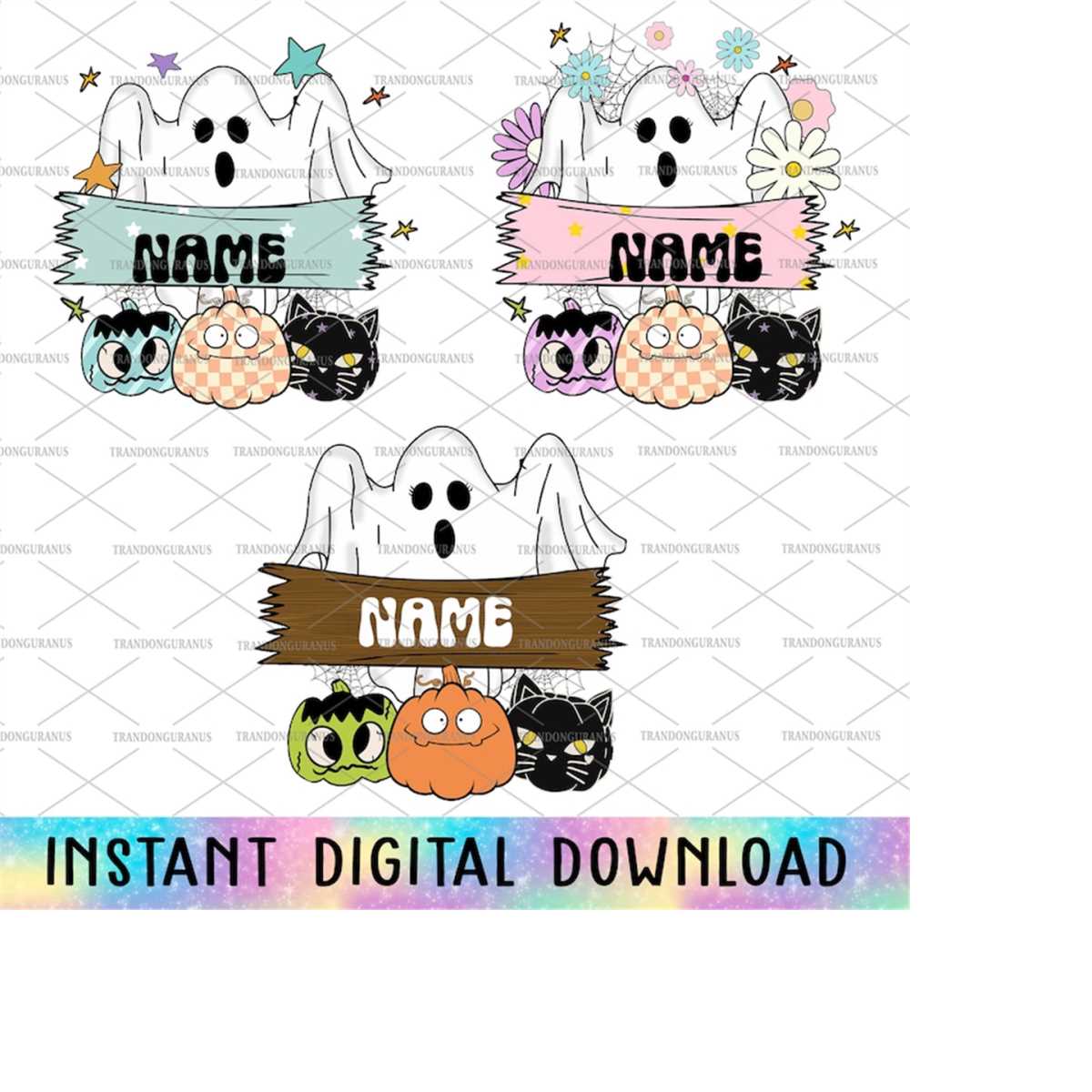 Bundle Custom Ghost Halloween Png, Boo Png, Spooky Ghost, Bl | Inspire ...