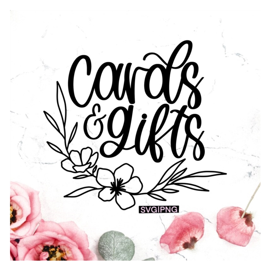 Cards and gifts svg, wedding sign svg, wedding reception svg | Inspire ...