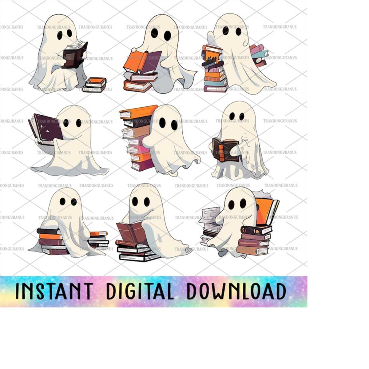 Bundle Ghost Reading Books Png, Ghost Png, Boo Png, Spooky s | Inspire ...