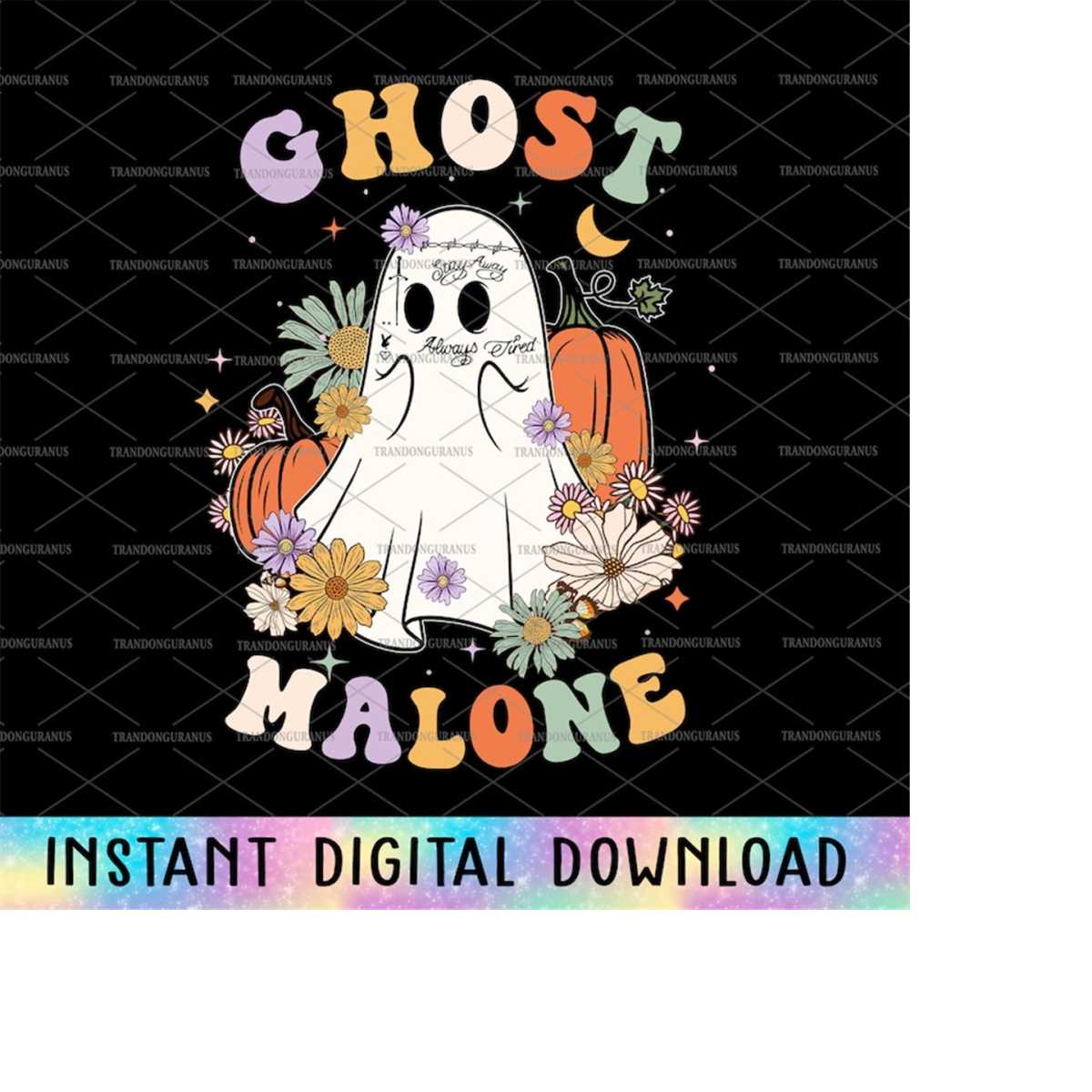 Retro Ghost Floral Halloween Png, Floral Halloween Png, Groo | Inspire ...