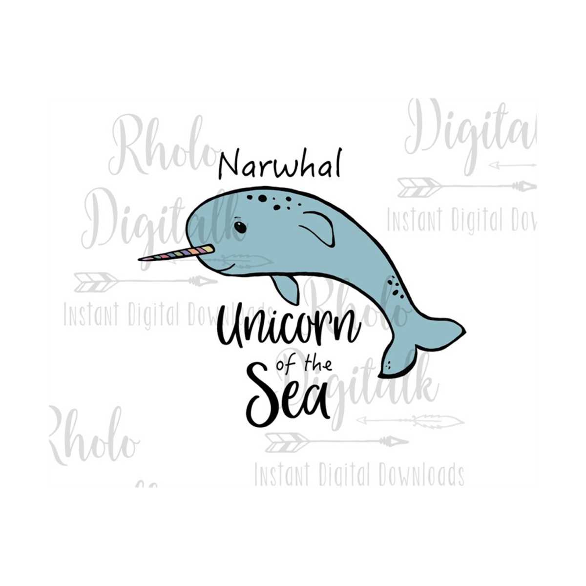 Narwhal Unicorn of the Sea svg-Instant Digital download | Inspire Uplift
