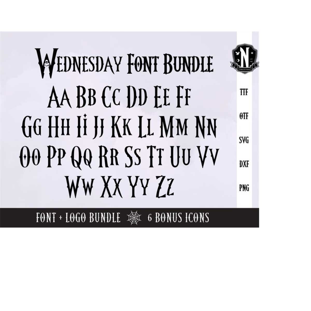 Wednesday Font Bundle - Bonus SVG PNG clipart, Nevermore cut | Inspire ... Wednesday Font Bundle - Bonus SVG PNG clipart, Nevermore cut | Inspire ...