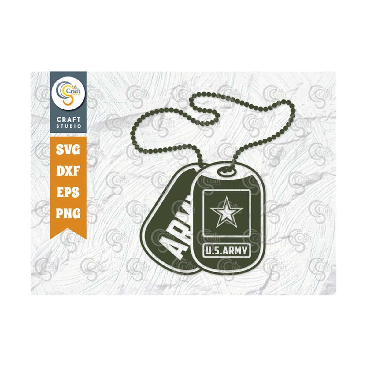 US Army Dog Tags SVG Cut File, Military Dog Tags Svg, US Arm | Inspire ...