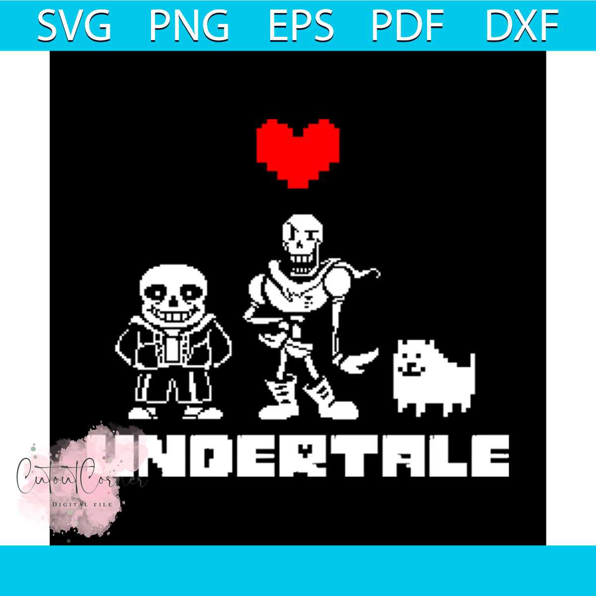 Undertale Sans Skull Dog Funny Character Svg | Inspire Uplift