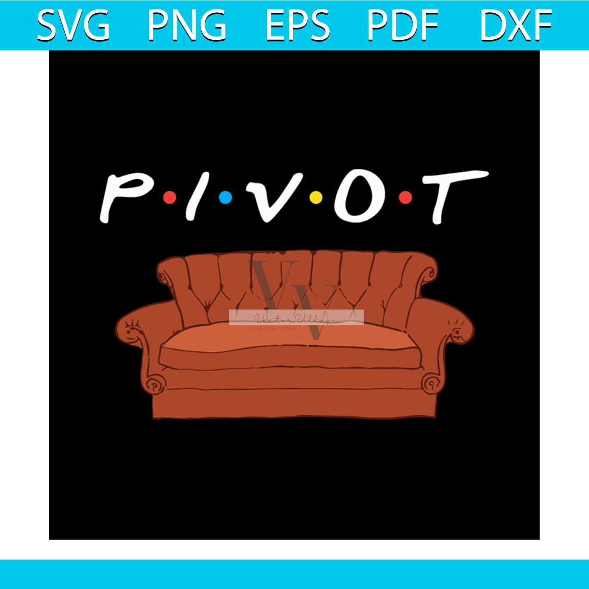 Friends Ross Pivot Sofa Svg - Inspire Uplift