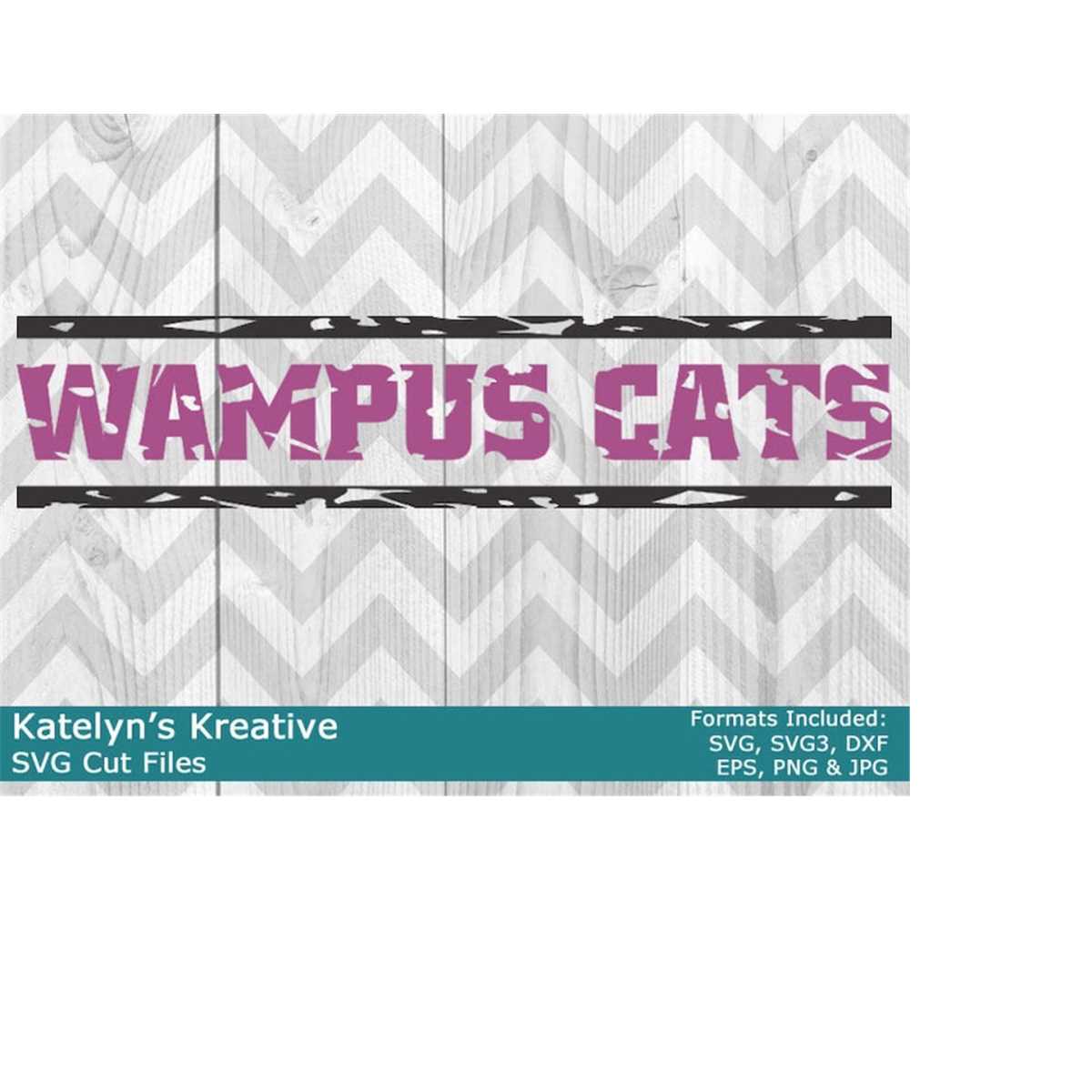 Wampus Cats Distressed SVG Files | Inspire Uplift
