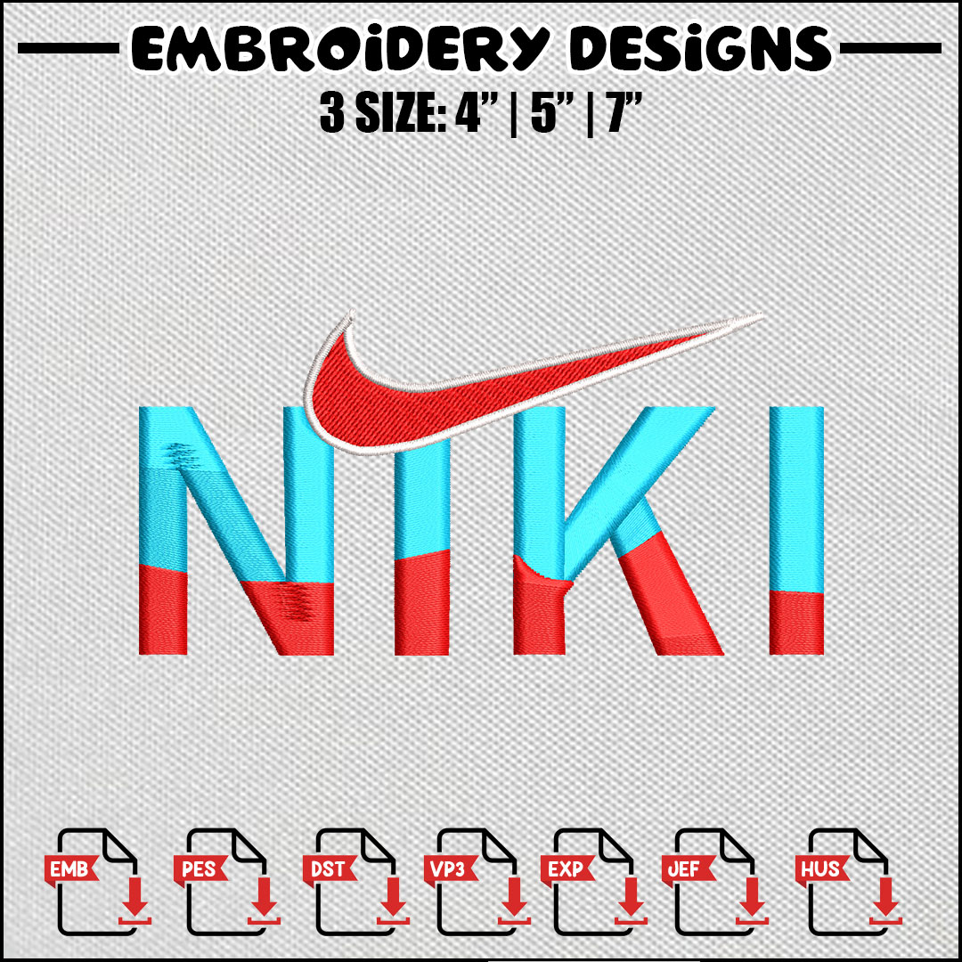 Niki red blue embroidery design, Nike embroidery, Nike desig | Inspire ...