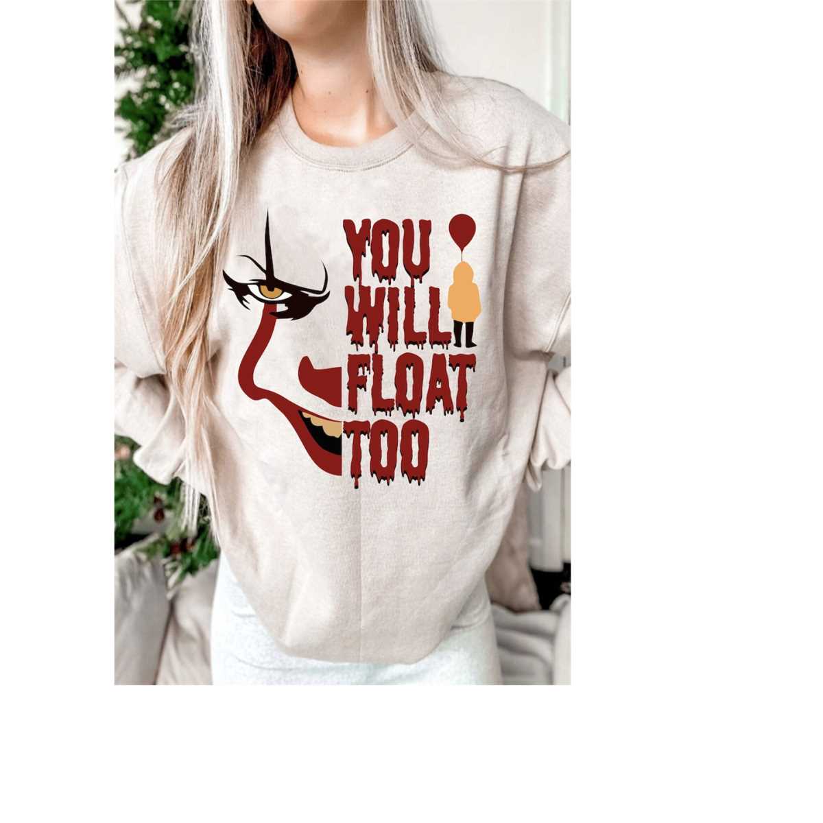 You'll float Too Svg, Horror Clown Balloon Svg, Horror Movie - Inspire ...