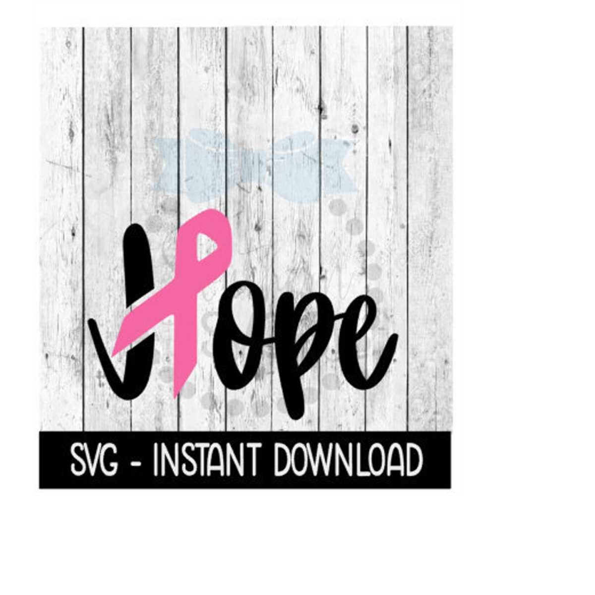 Hope Cancer Ribbon SVG, Breast Cancer Ribbon SVG, Wine Glass | Inspire ...