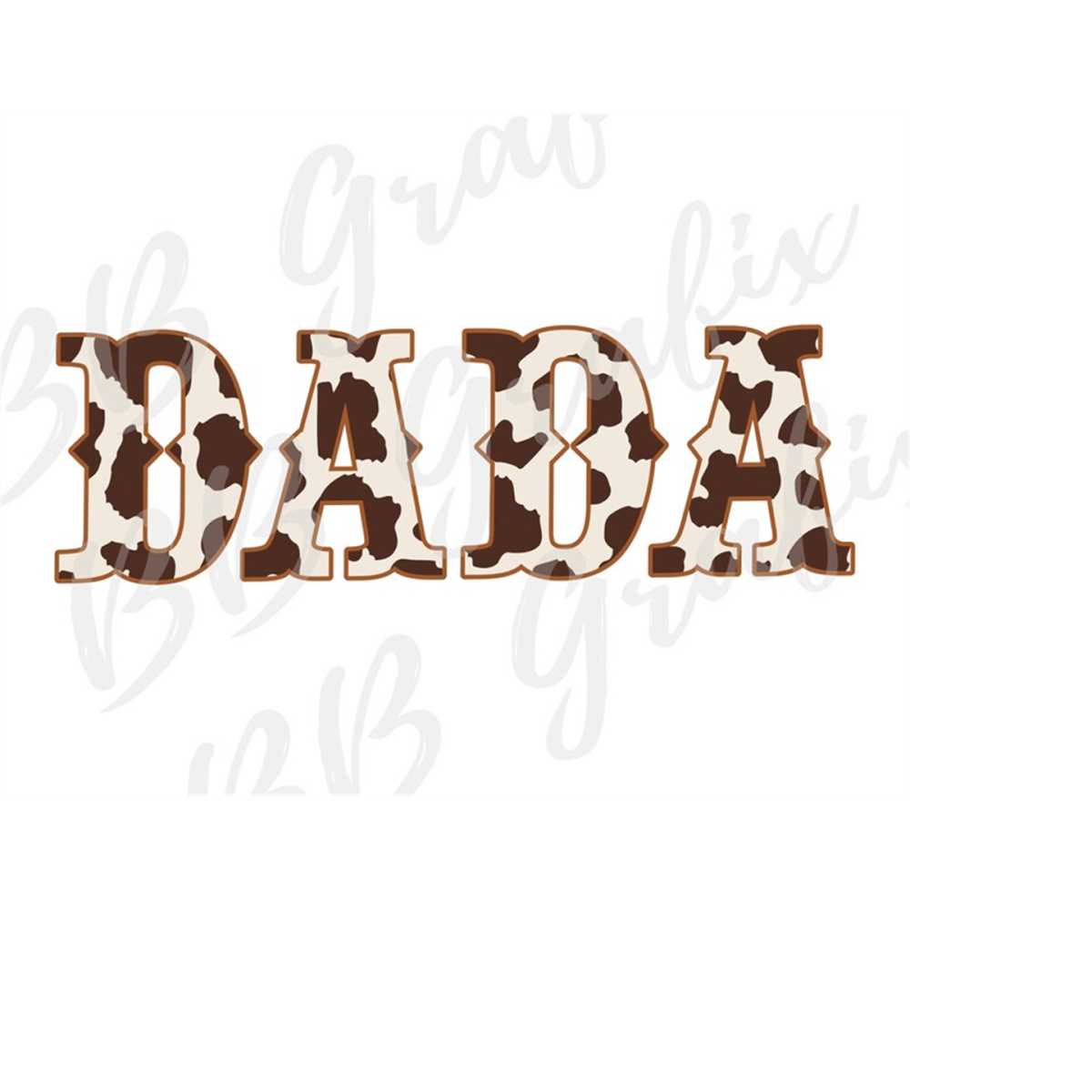 Digital Png File Dada Cow Print Southern Clip Art Printable - Inspire ...