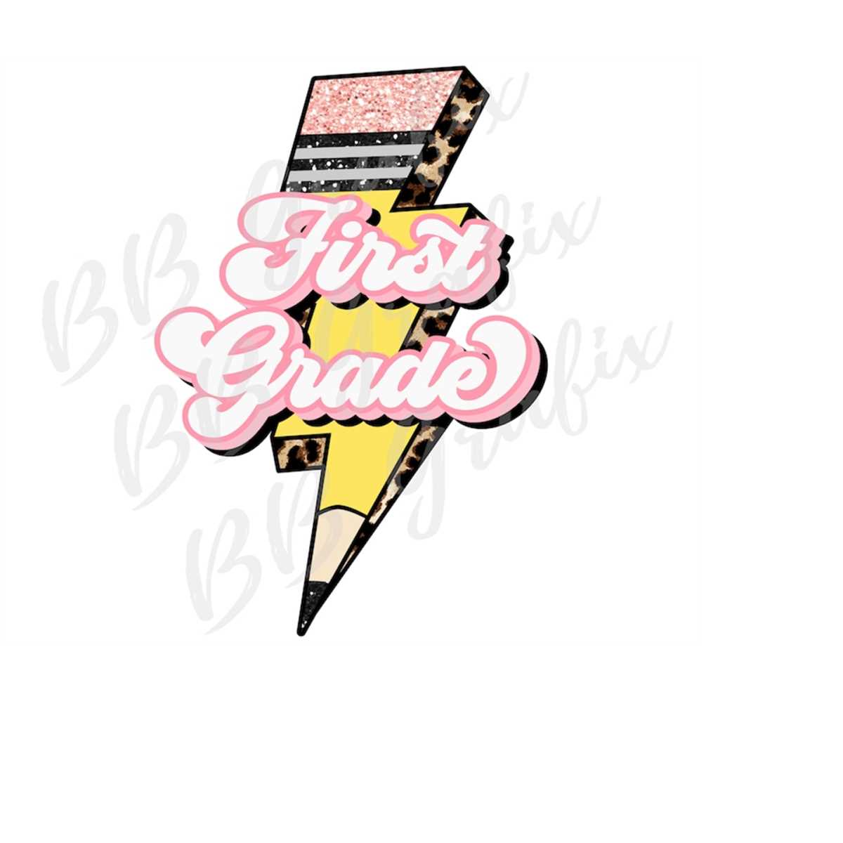 Digital Png File First Grade 1 Pencil Cheetah Leopard Lightn | Inspire ...