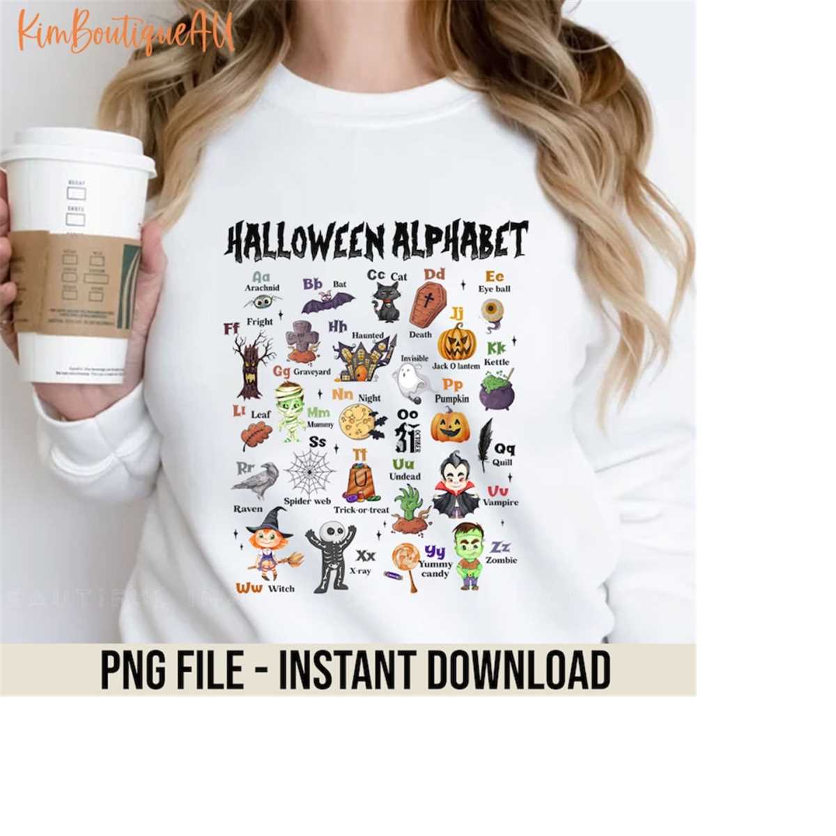 Halloween Alphabet Png, Witch Alphabet Png, Black Cat Alphab | Inspire ...