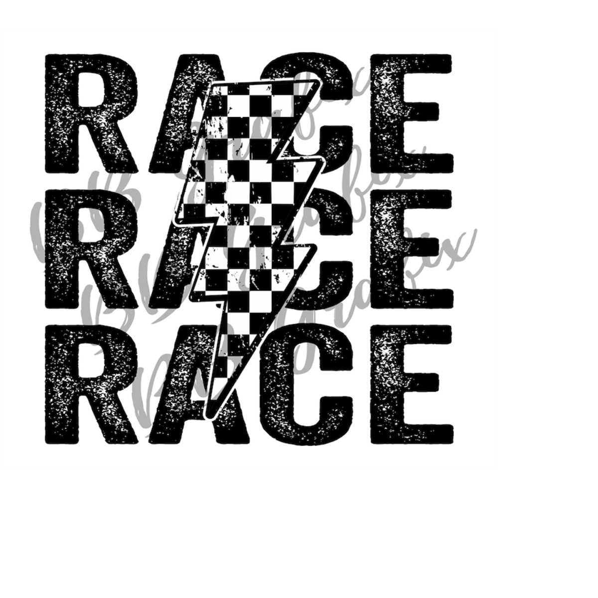Digital Png File Race Stacked Distressed Checker Lightning B | Inspire ...