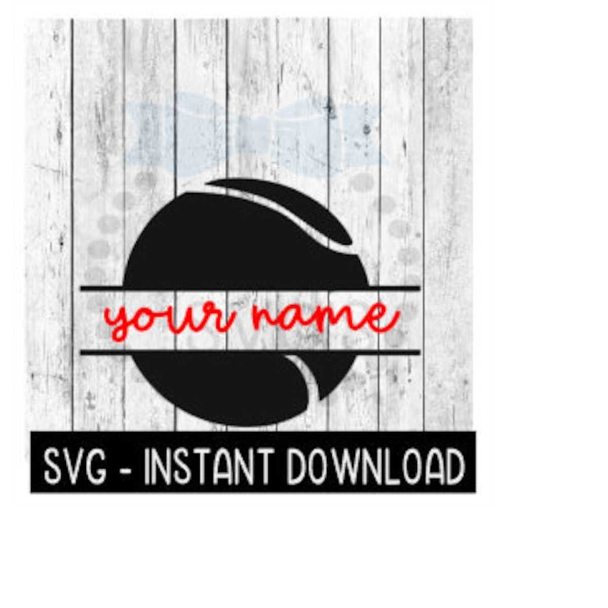 Tennis Ball Frame SVG, Sports SVG, Tennis SVG Files, Instant | Inspire ...
