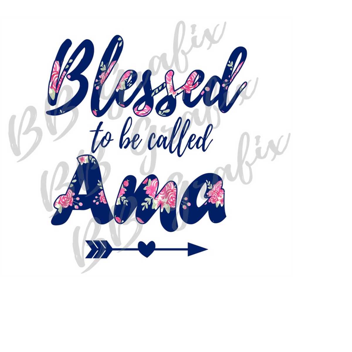 Digital Png File - Blessed to be called Ama - Navy Blue & Da | Inspire ...